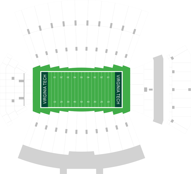Virginia Tech Lane Stadium Seating Chart With Rows And Seat Numbers ...